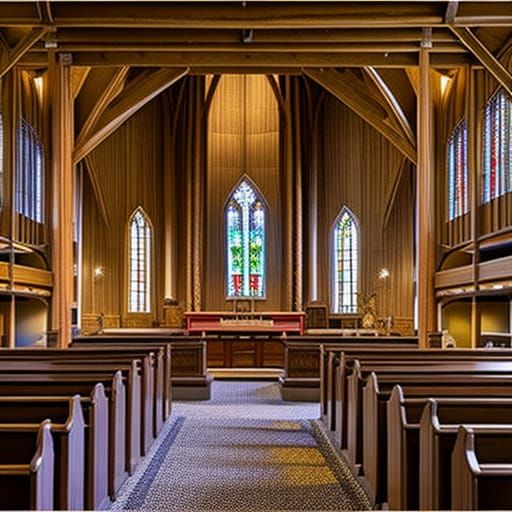 Log cabin church - AI Generated Artwork - NightCafe Creator