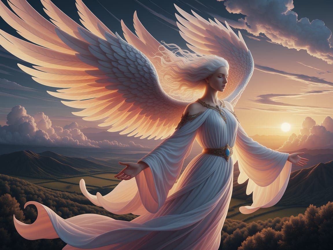 Ethereal AEON in Divine Harmony - AI Art