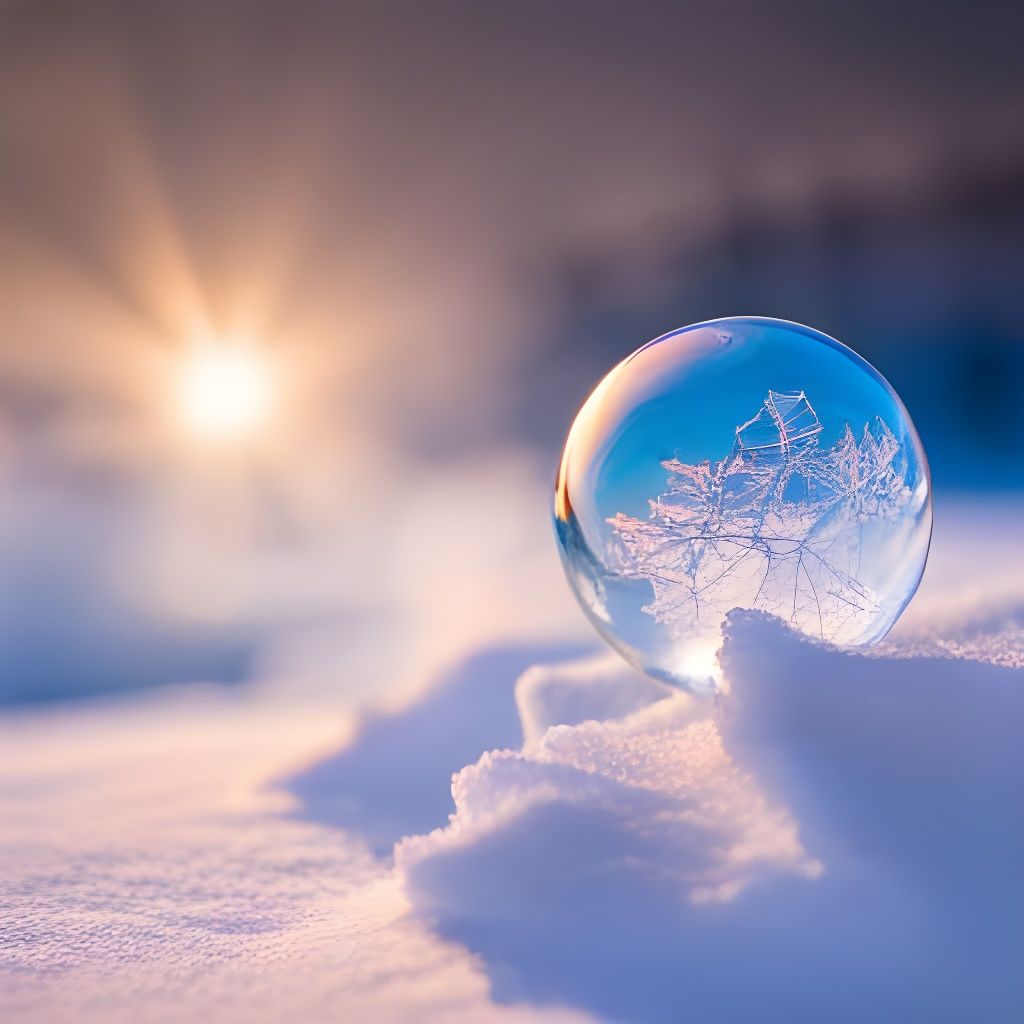 Partly frozen bubble : r/nightcafe