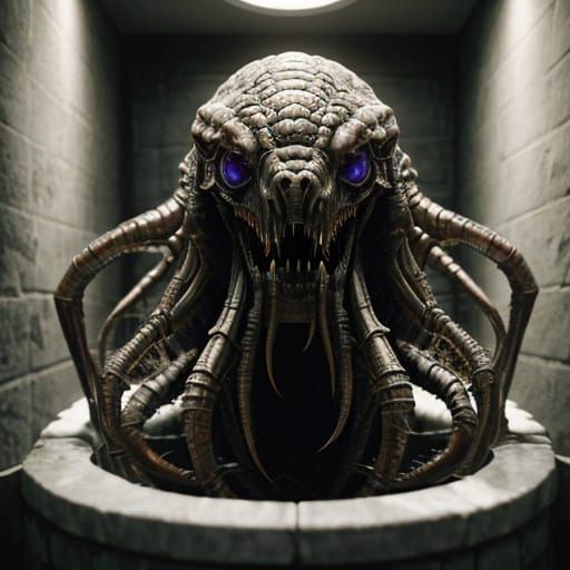 Ethereal T. Rex Monstrosity Unveiled in Cosmic Hor... - AI Art