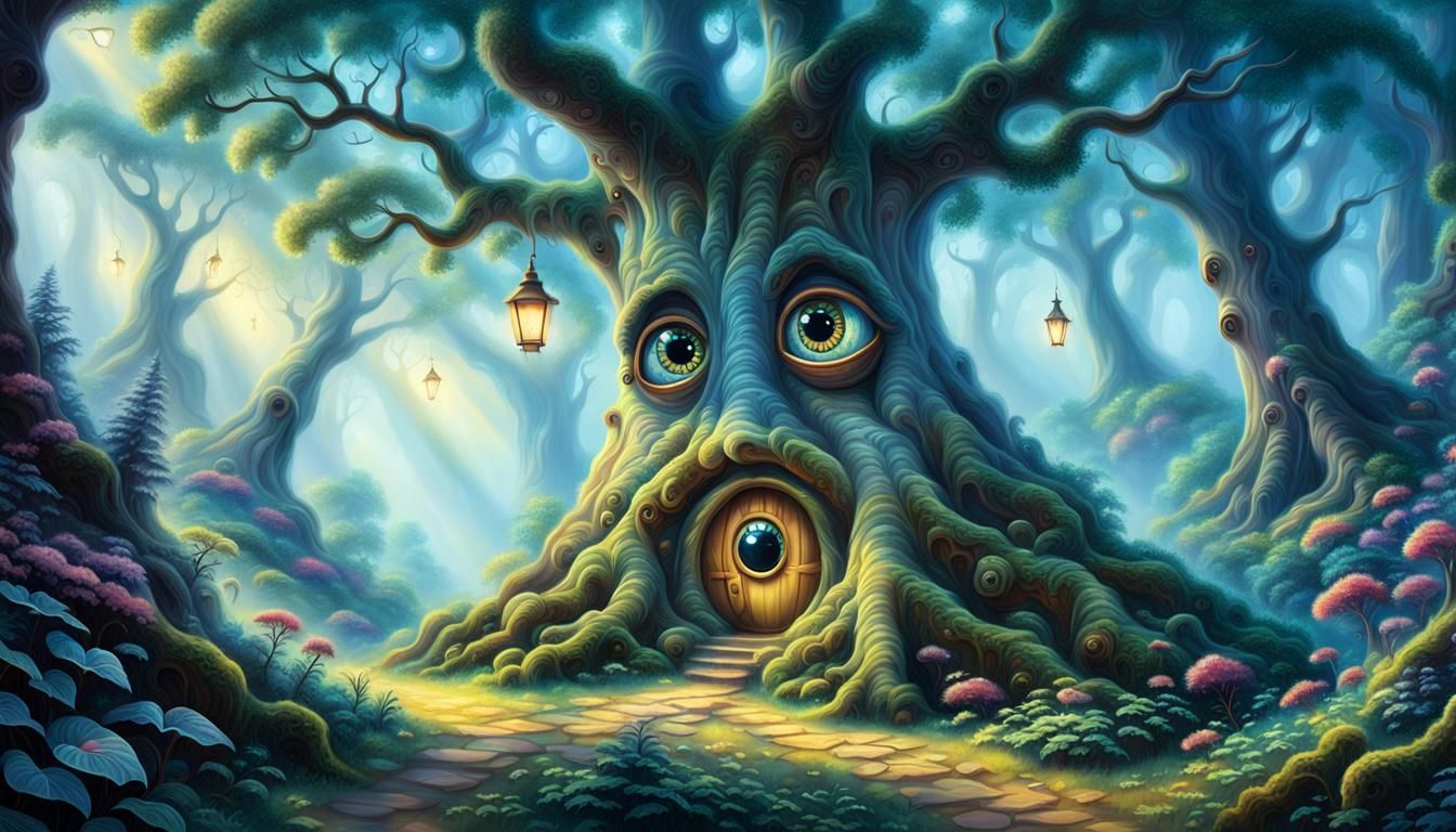 a up close very detailed view of an adorable goofy gigantic eyed ...