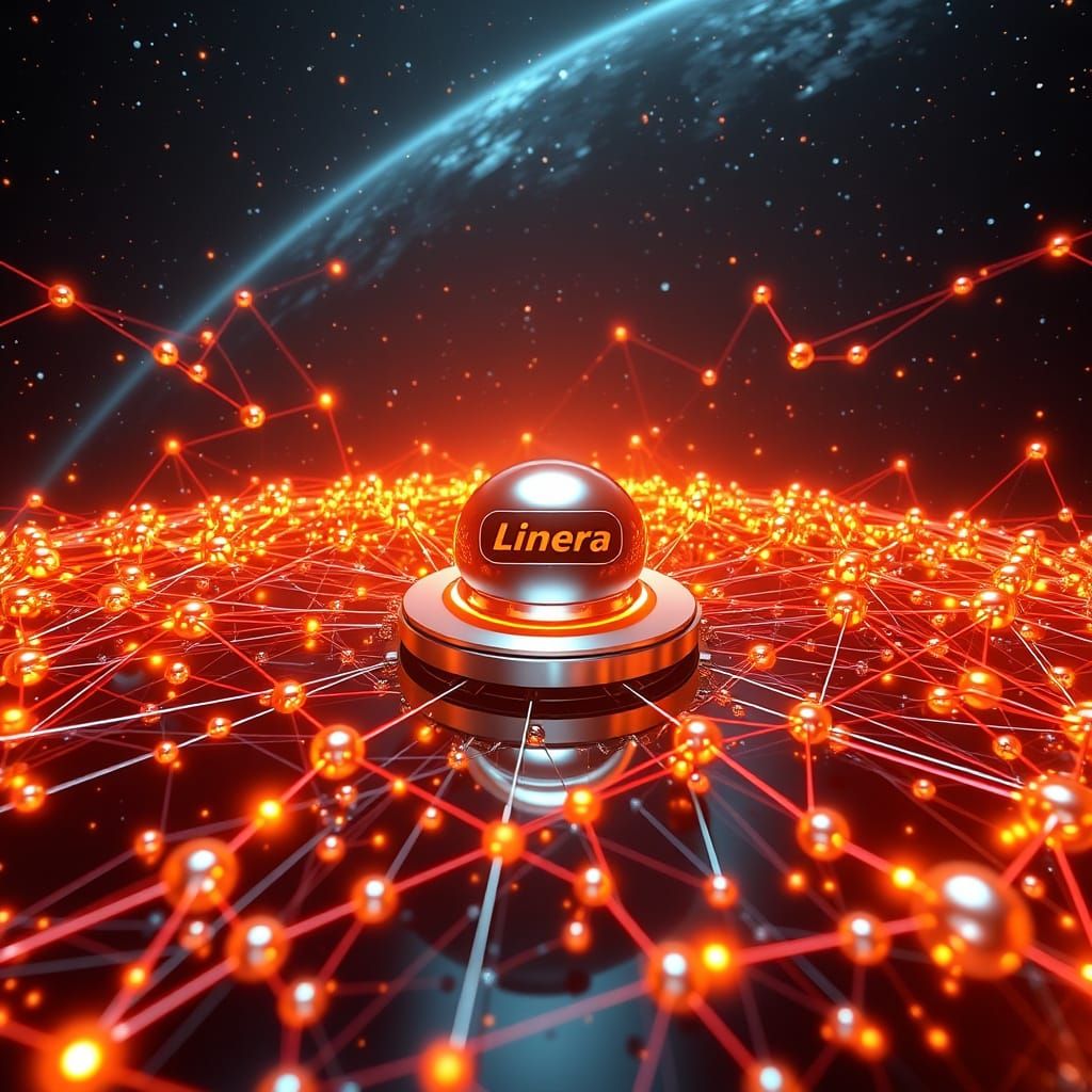 Surreal Blockchain Universe with Radiant Nodes and... - AI Art