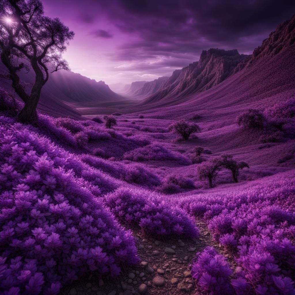 selective purple world - AI Generated Artwork - NightCafe Creator