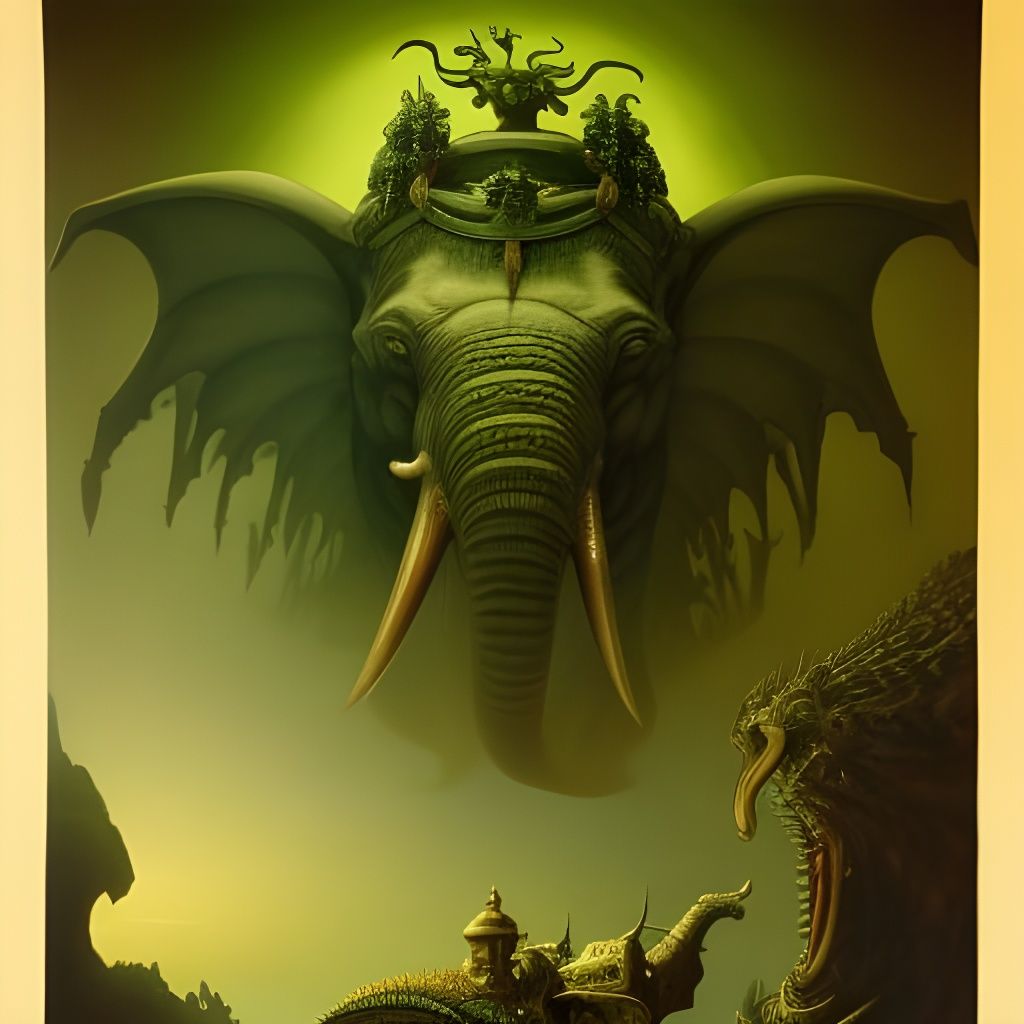 The undead elephant king - AI Generated Artwork - NightCafe Creator