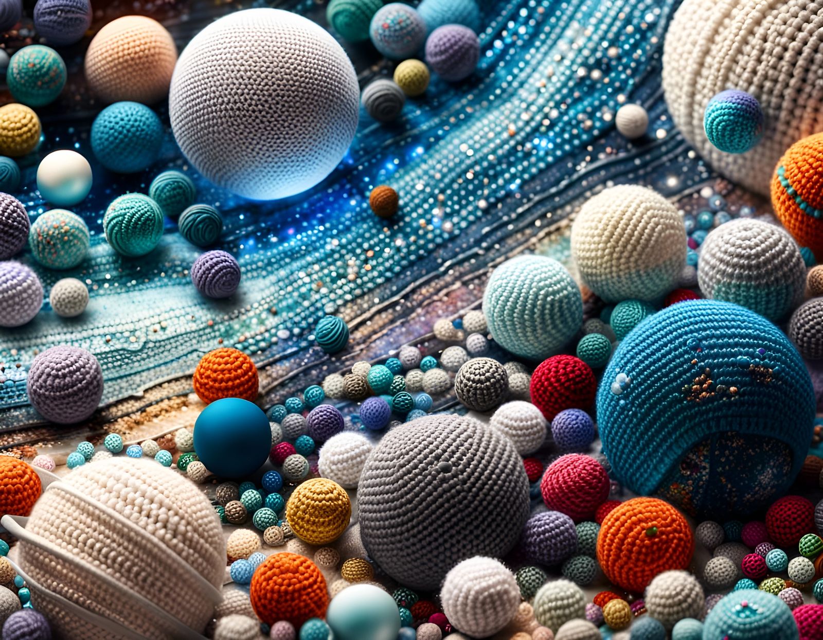 Crochet Galaxy - AI Generated Artwork - NightCafe Creator