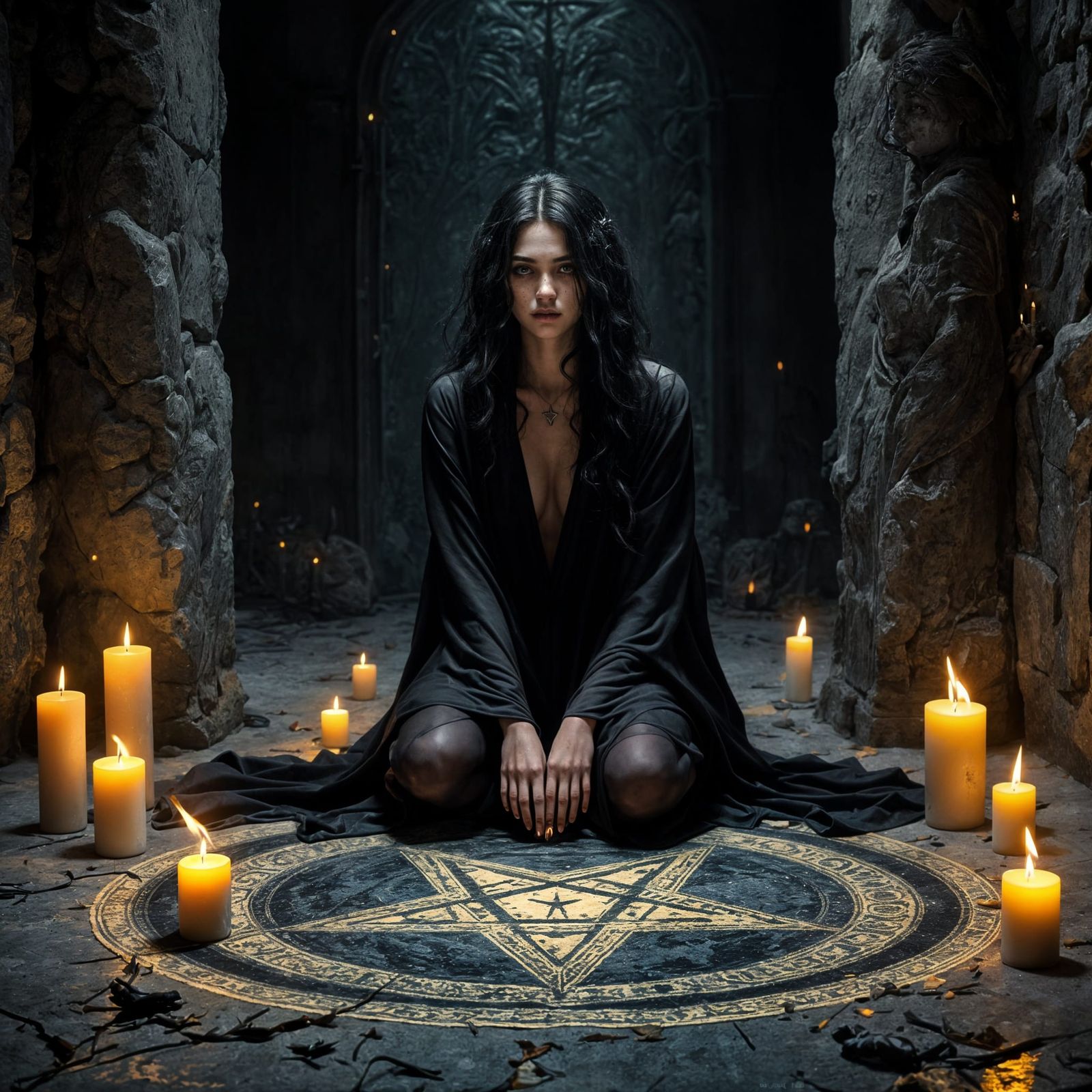 Summoning the Lord - Dark Fantasy Wizardess Summons Sinister...