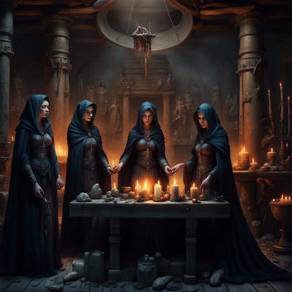 The dark sorceresses of the troika are powerful and radiate beauty ...