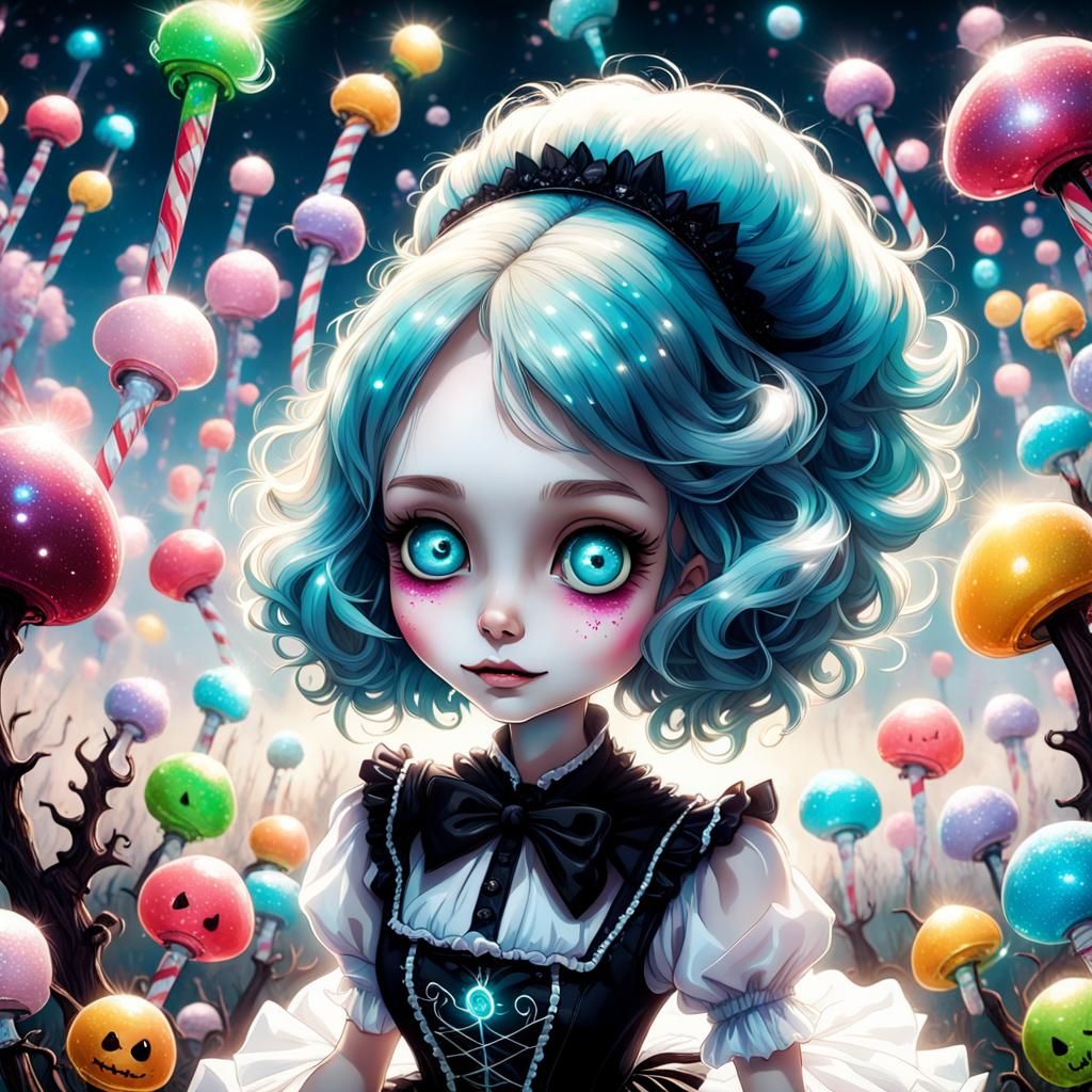 Alice creepy cute au pays des bonbons robe en bonbon bioluminescente ...