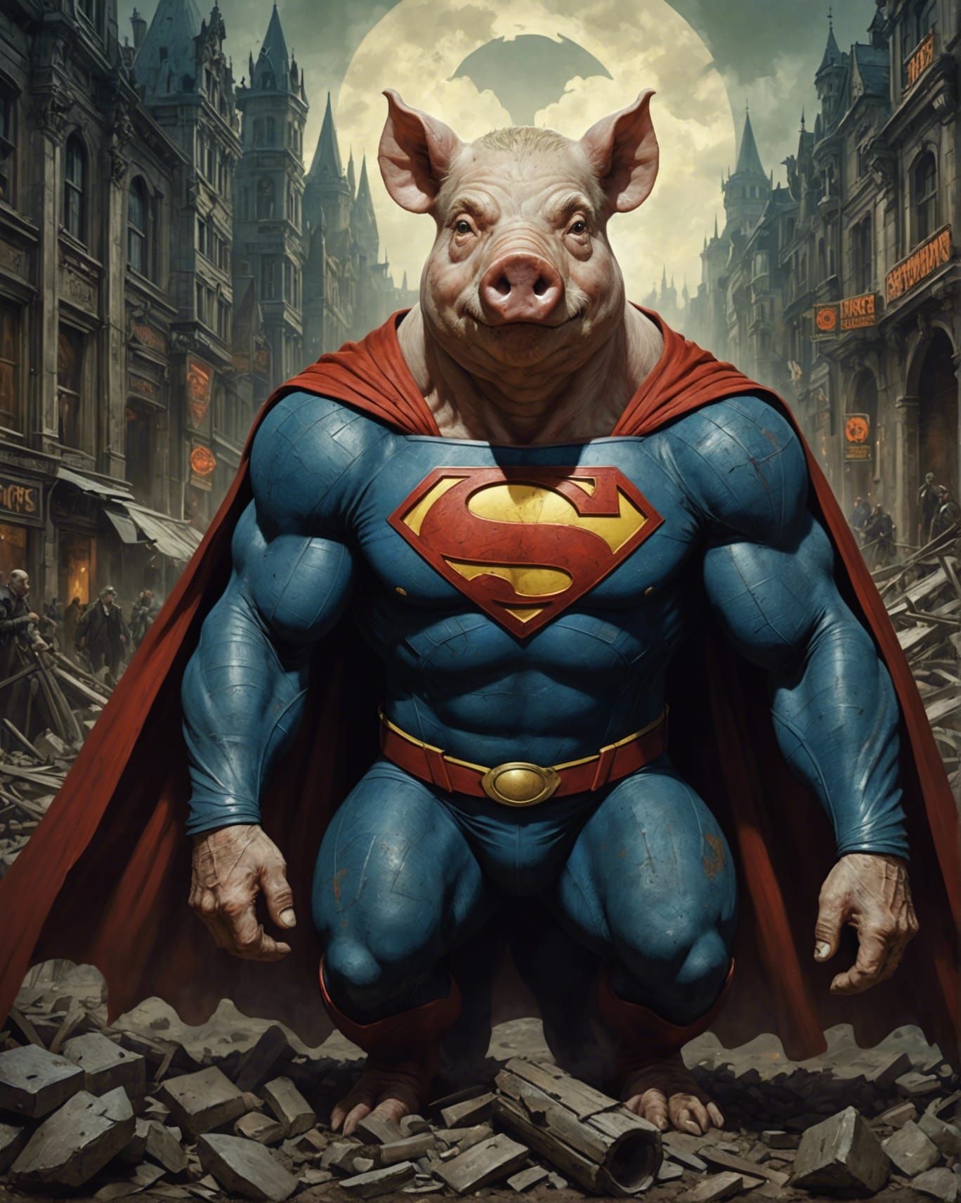 Super pig - AI Generated Artwork - NightCafe Creator