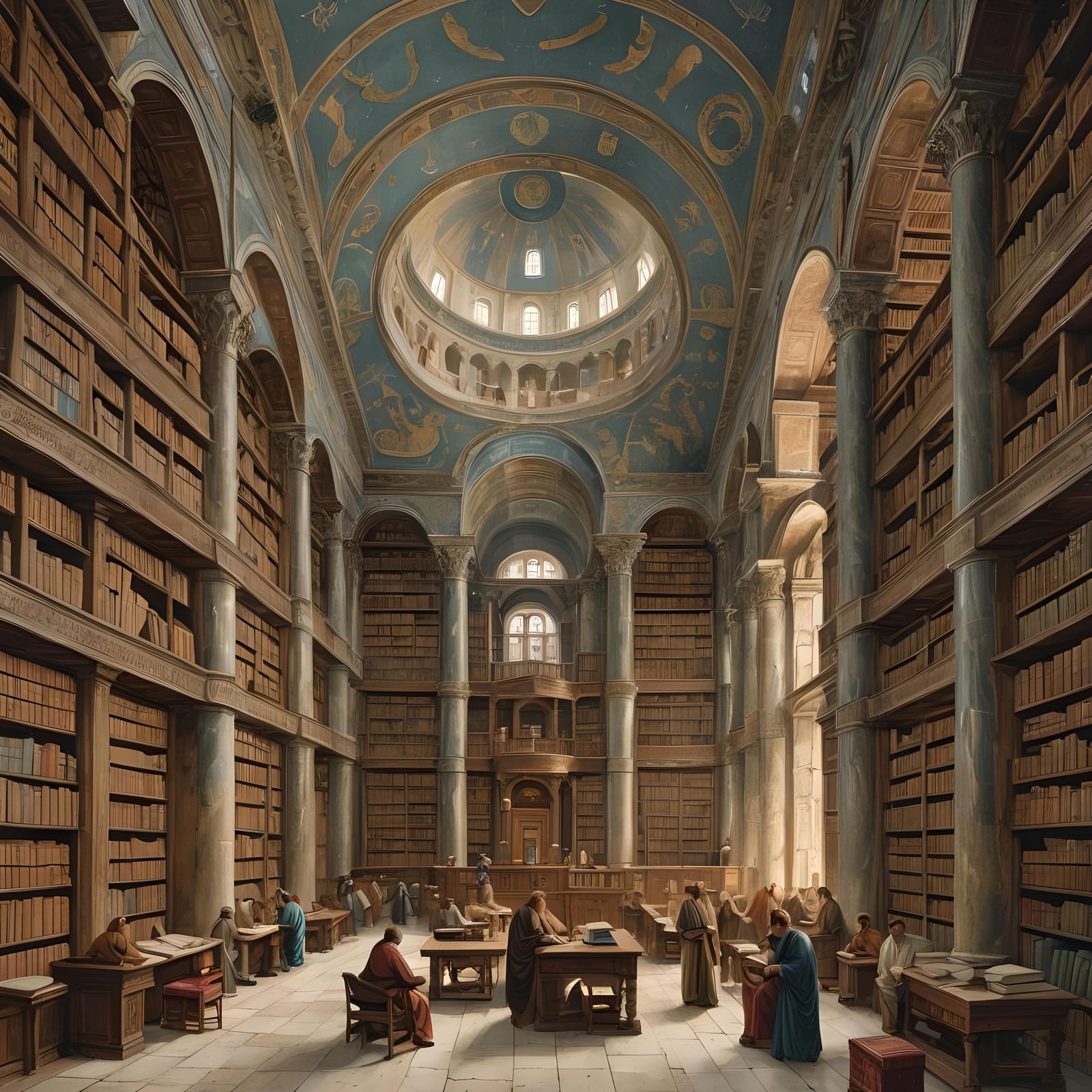 The Imperial Library of Constantinople, flourishing in the fourth ...