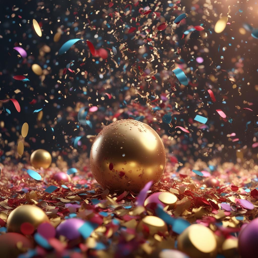 New Year's Confetti Celebration - AI Generated Artwork - NightCafe Creator