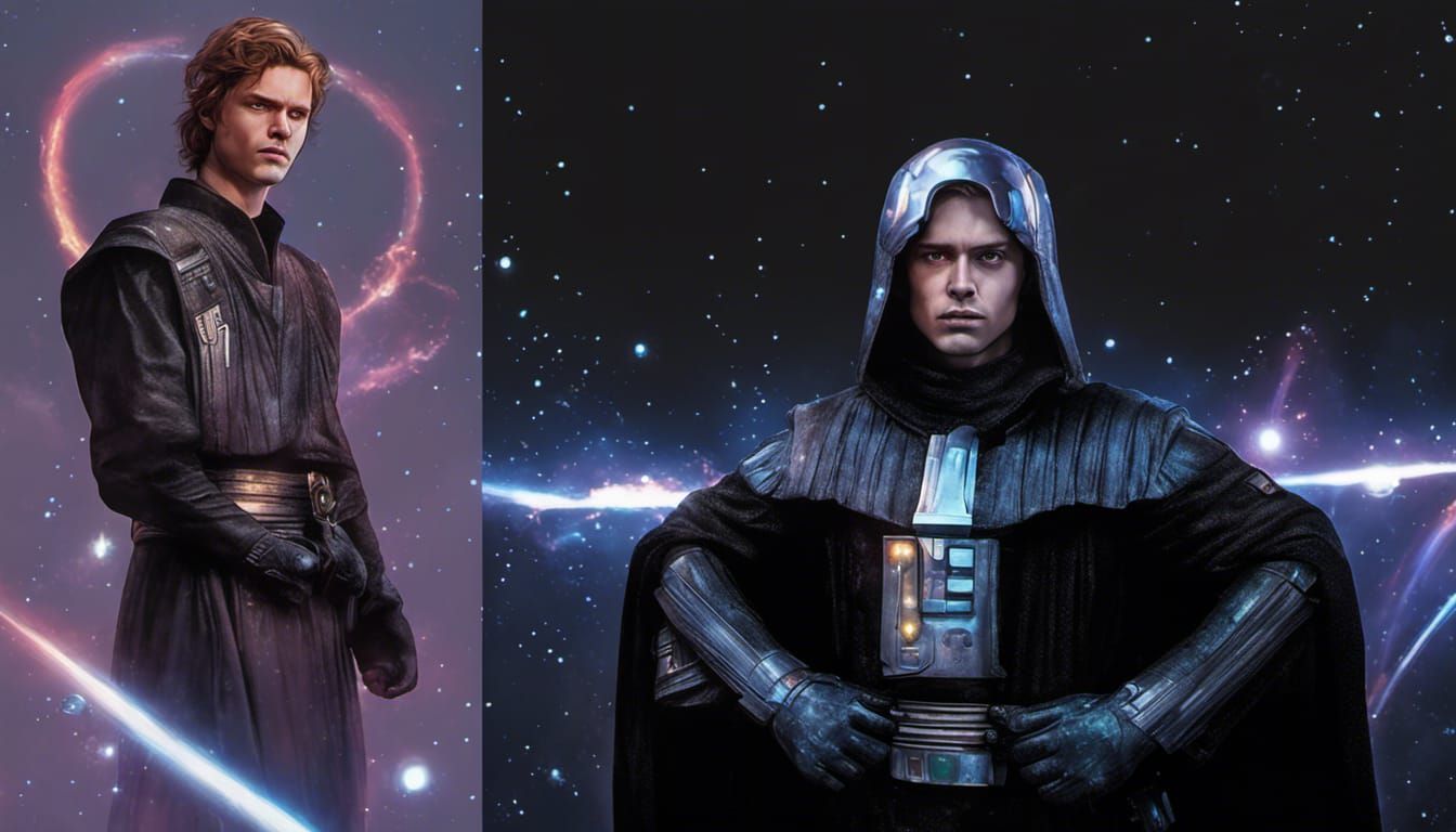 Anakin Skywalker in Space 8k resolution holographic astral cosmic ...