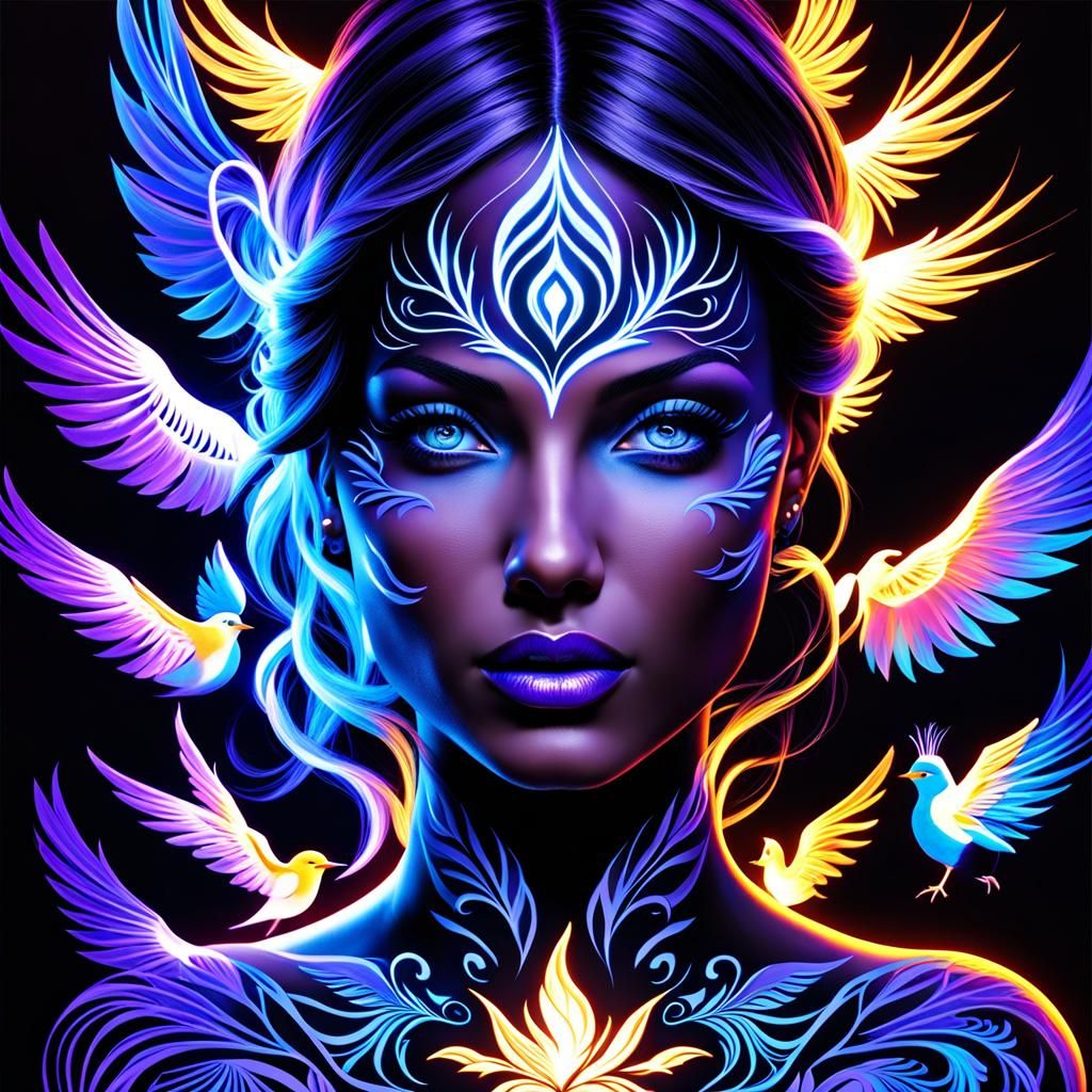 Black Light Art: - AI Generated Artwork - NightCafe Creator