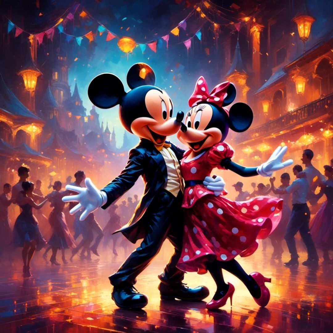 Mickey Mouse and Minnie Mouse - AI Generated Artwork - NightCafe Creator