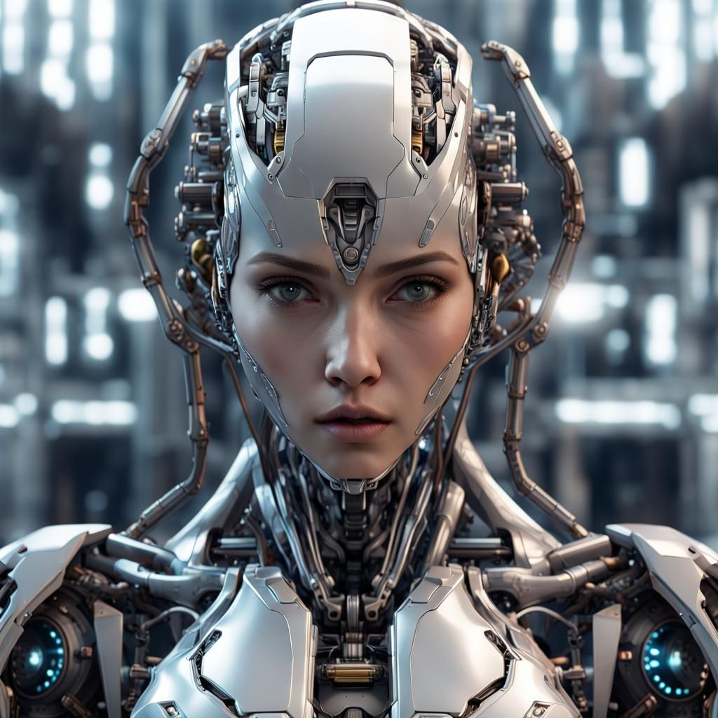 Robo Girl- futuristic - AI Generated Artwork - NightCafe Creator