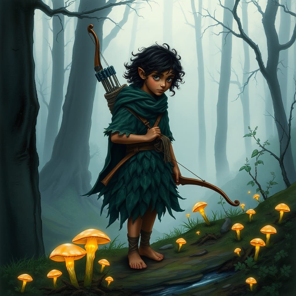 Glowing Guardian of the Burrowlands in the Style o... - AI Art