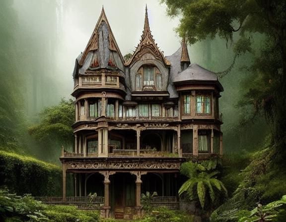 Gothic mansion K_EULER sampler - AI Generated Artwork - NightCafe Creator