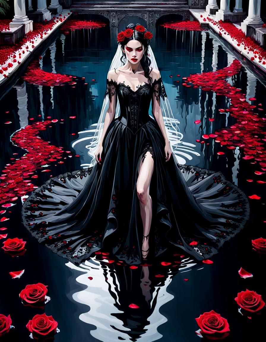 Bewitching Vampire Bride v1 - AI Generated Artwork - NightCafe Creator