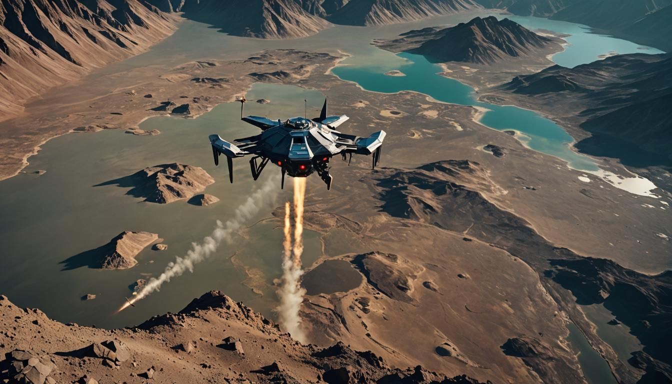 A Drone Probing an Alien World. - AI Generated Artwork - NightCafe Creator