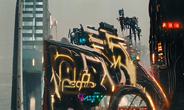 cyberpunk 2099 blade runner 2049 neon steampunk engine graffiti ...