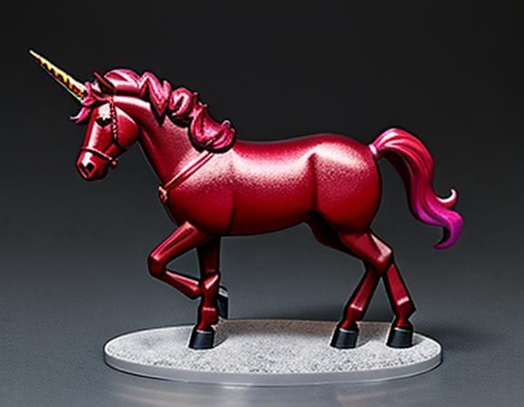 ruby unicorn figurine - AI Generated Artwork - NightCafe Creator