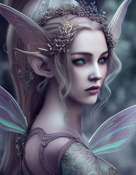 fantasy fae fairy faery elven ethereal woman hyper detailed intricately ...