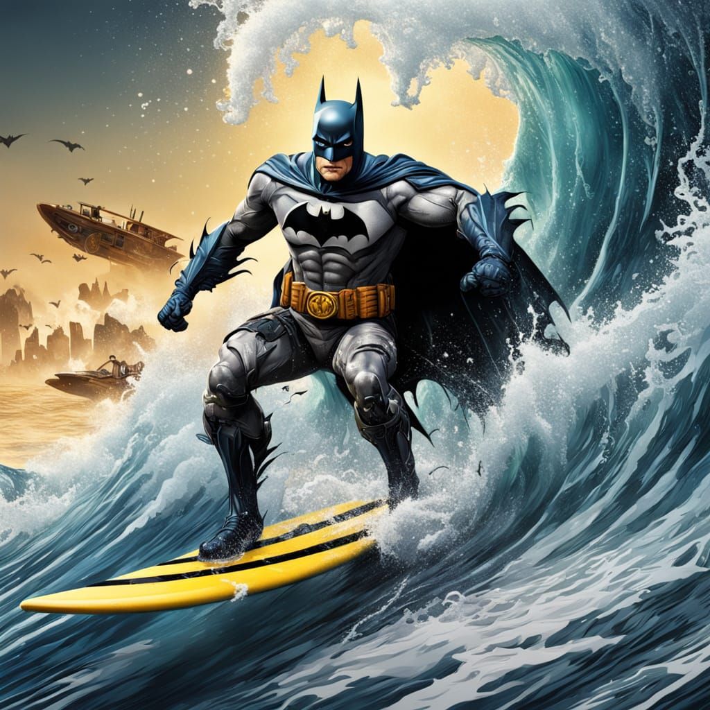 BATMAN SURFING BIG WAVES - BATMAN SURFING BIG WAVES
