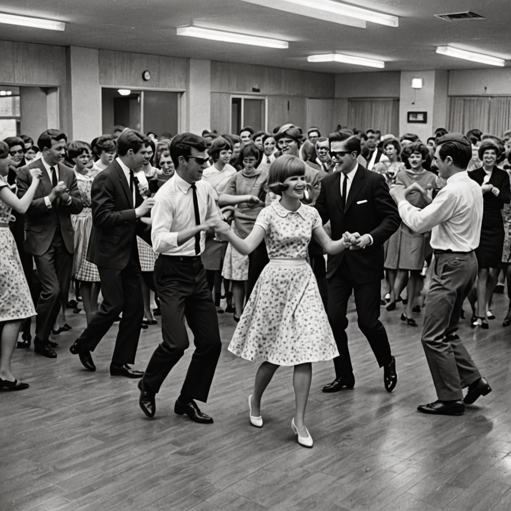 Dancing in the 1960s - AI Generated Artwork - NightCafe Creator