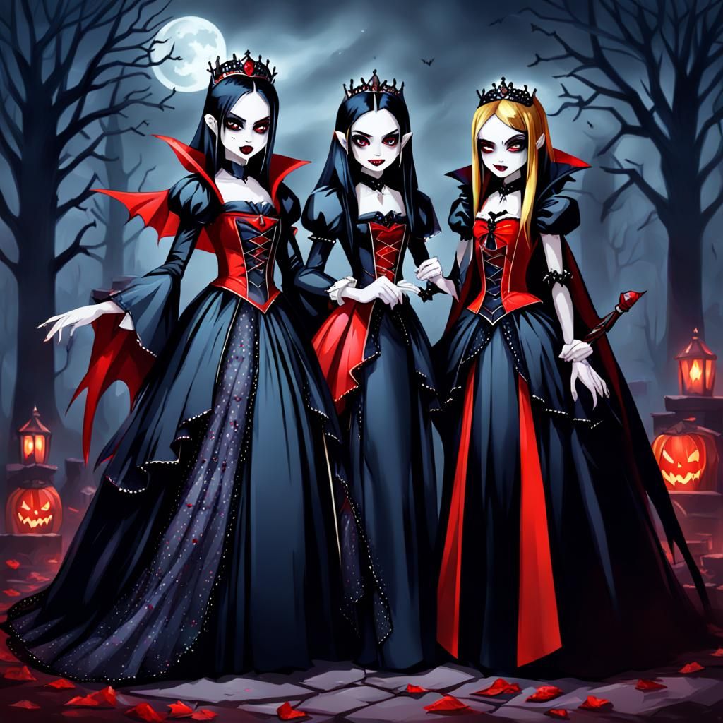 vampire queen and vampire princess - AI Generated Artwork - NightCafe ...