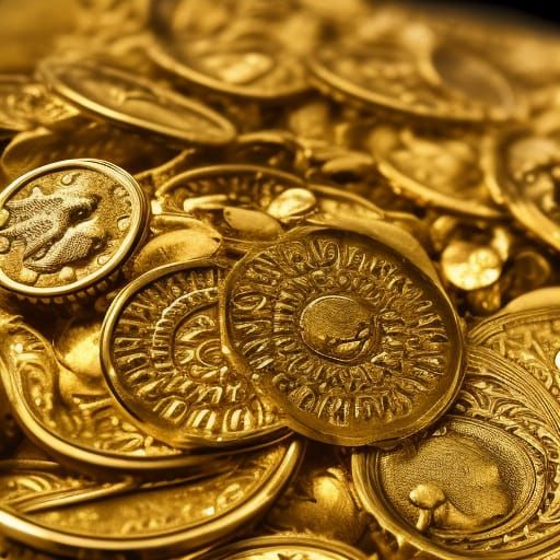 Gold Coins - AI Generated Artwork - NightCafe Creator