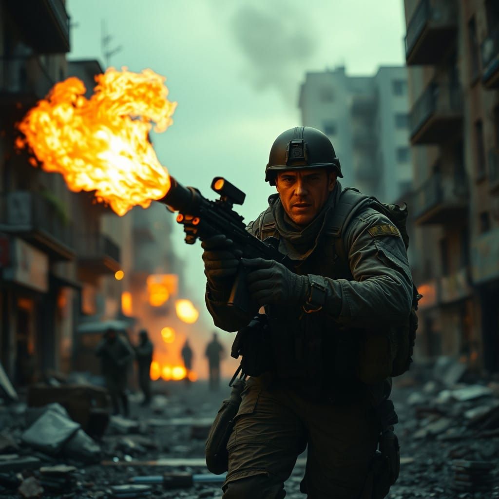 tactic flamethrower battle - Tactical Flamethrower Battle in...