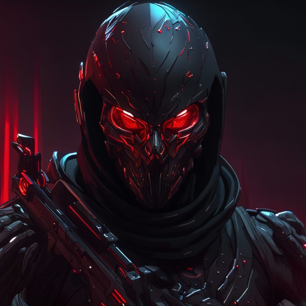 Wendigo Deus Ex Reaper augmented soldier black tactical heavy combat ...