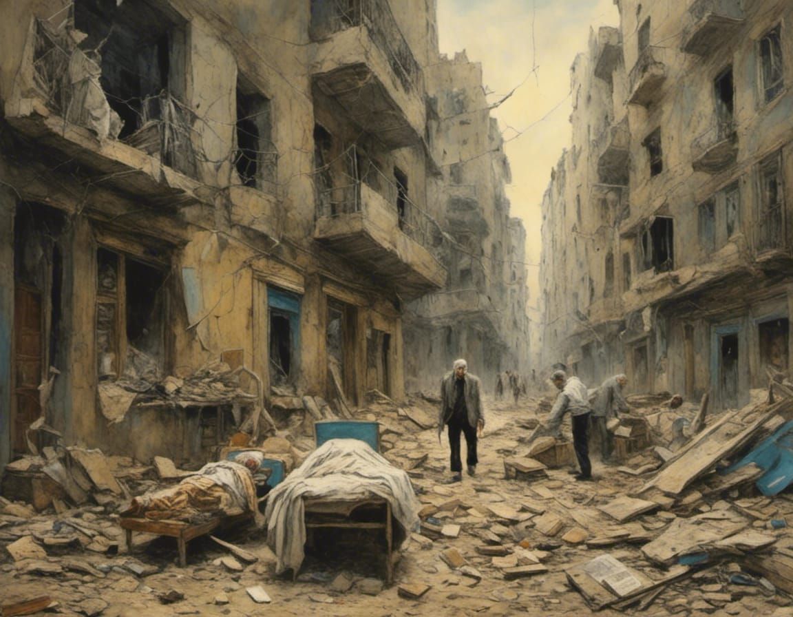 Gaza war dead - AI Generated Artwork - NightCafe Creator