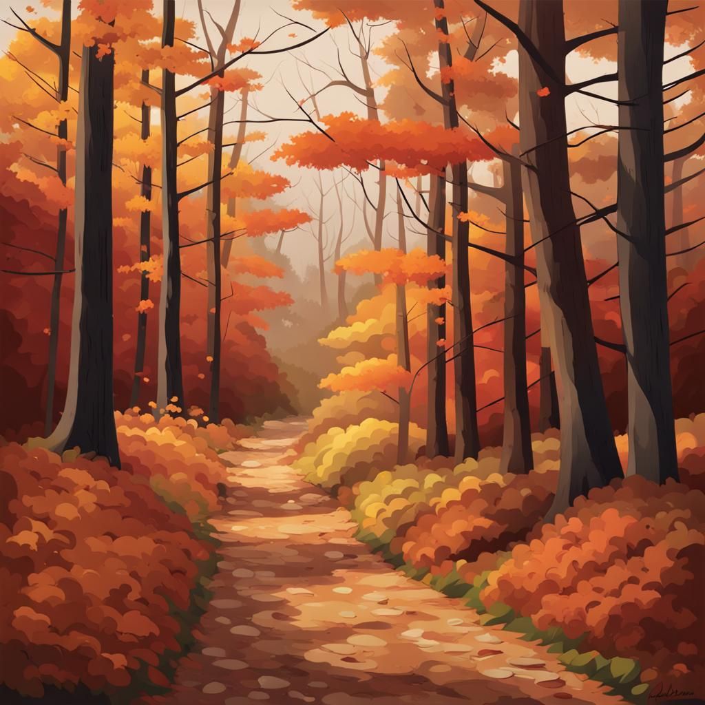 Autumn Impression - AI Generated Artwork - NightCafe Creator