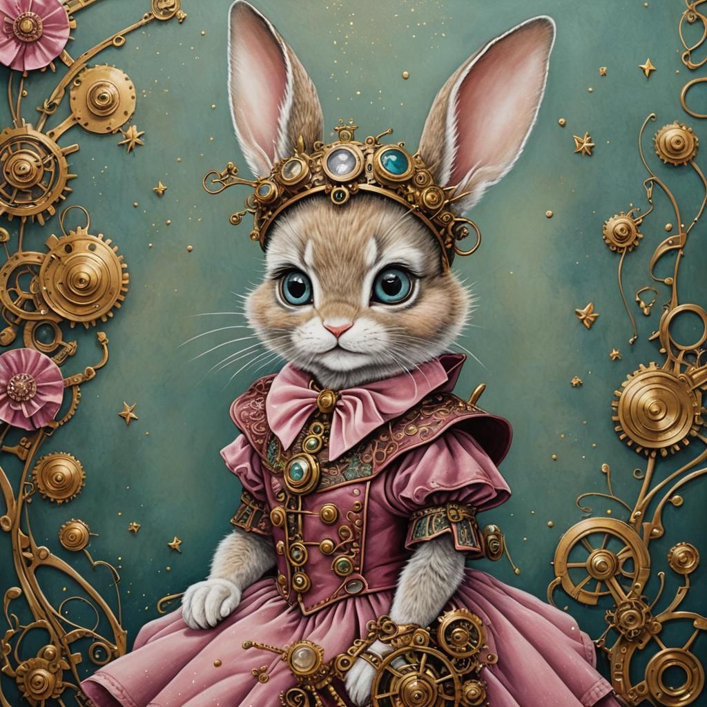 Steampunk Bunny Princess - AI Generated Artwork - NightCafe Creator