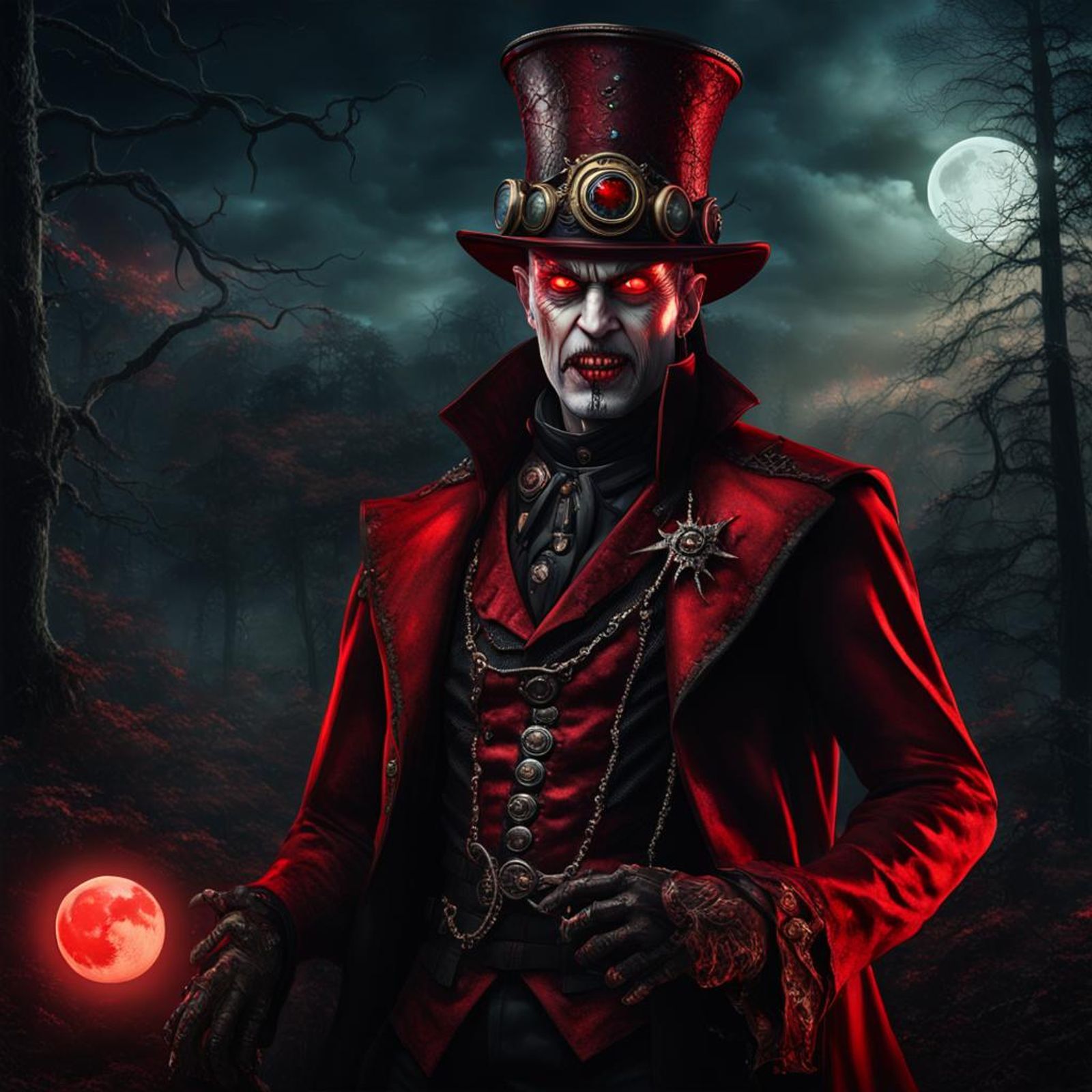 Photorealistic portrait of a majestic evil vampire lord. - AI Generated ...