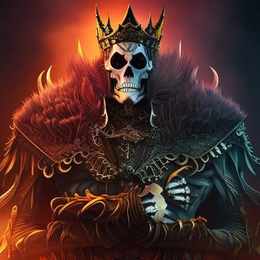 Skeleton King - AI Generated Artwork - NightCafe Creator