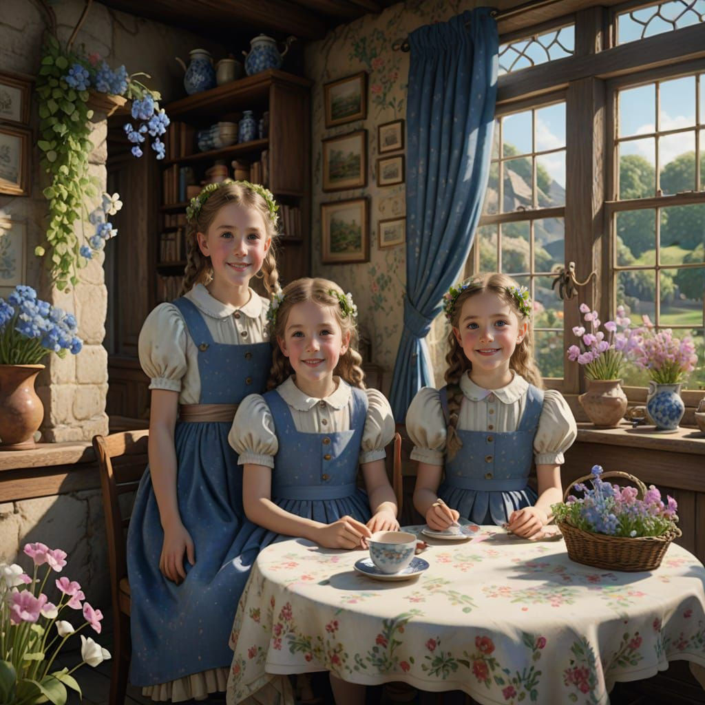 🫖☕Triplets at tea ☕🫖