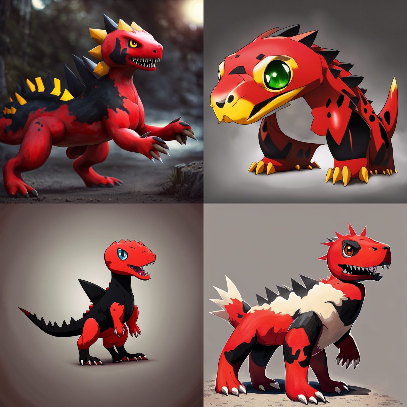 A red and black Agumon from Digimon - AI Generated Artwork - NightCafe ...