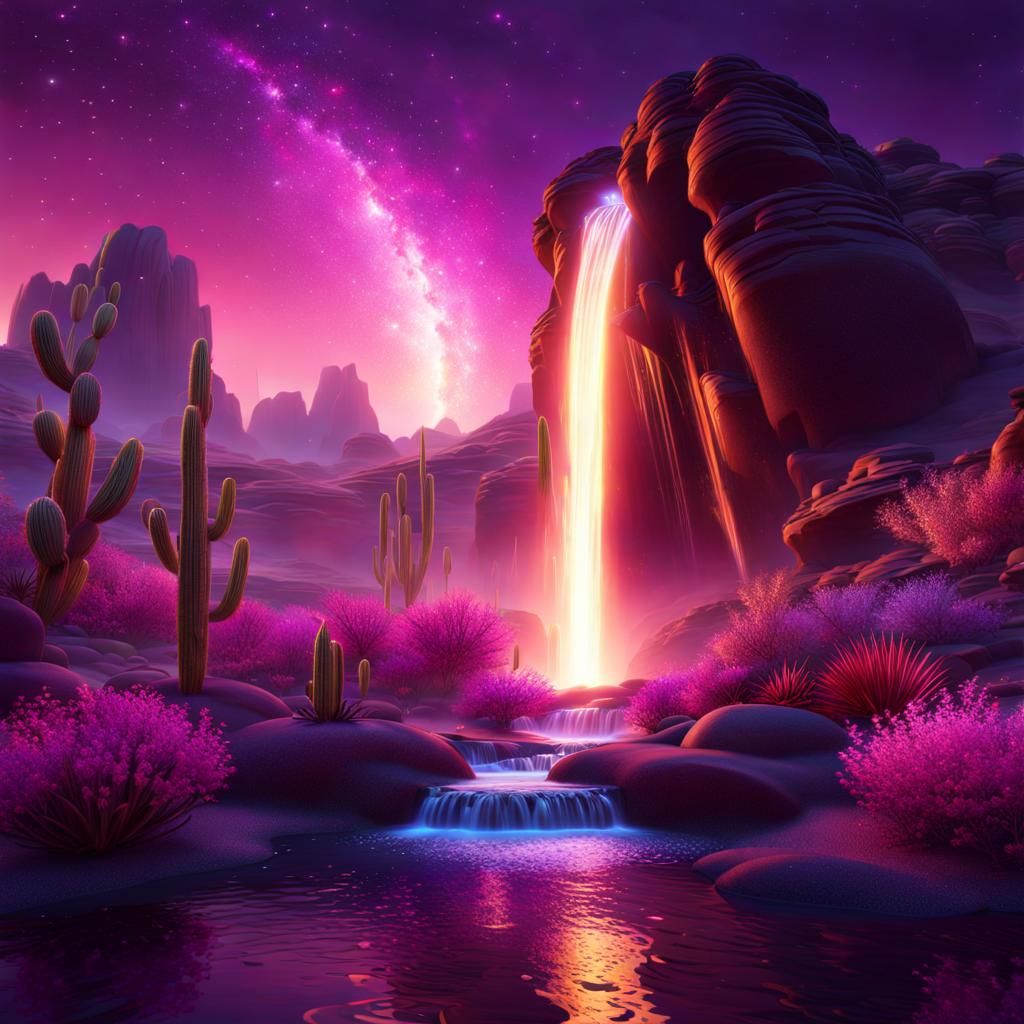 Magical firefall - AI Generated Artwork - NightCafe Creator