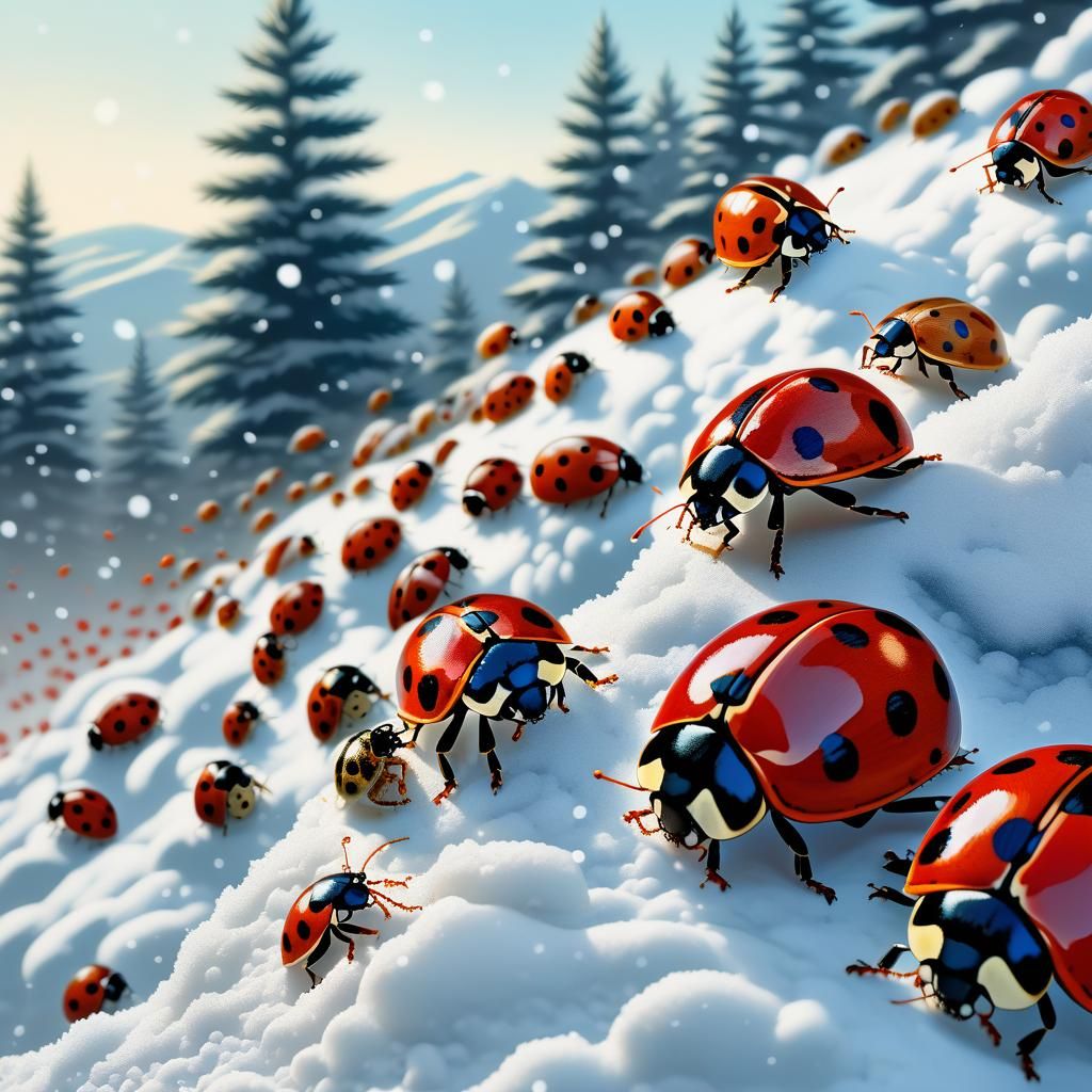 Ladybird party - AI Generated Artwork - NightCafe Creator