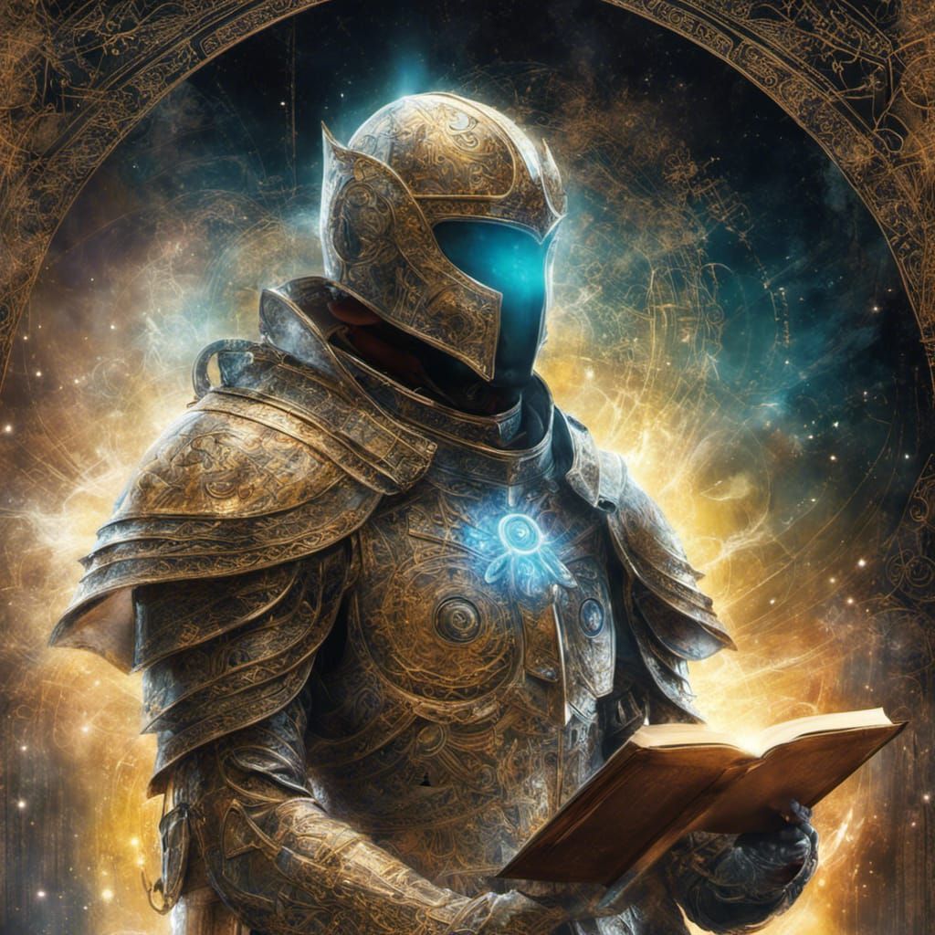 Luminous Scholar Knight - AI Generated Artwork - NightCafe Creator