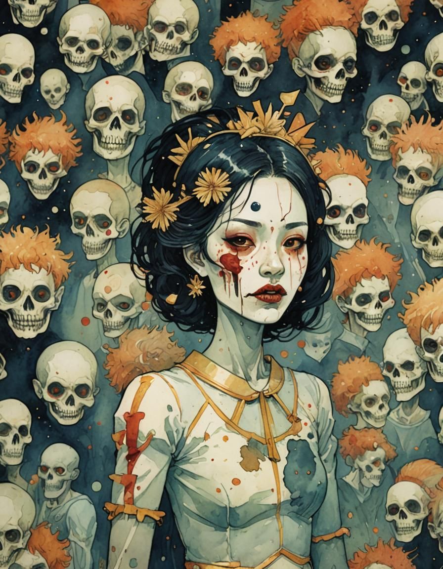 undead girl 1 - AI Generated Artwork - NightCafe Creator