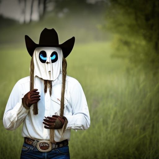 haunted cowboy ghost trying to get you off of his land - AI Generated ...