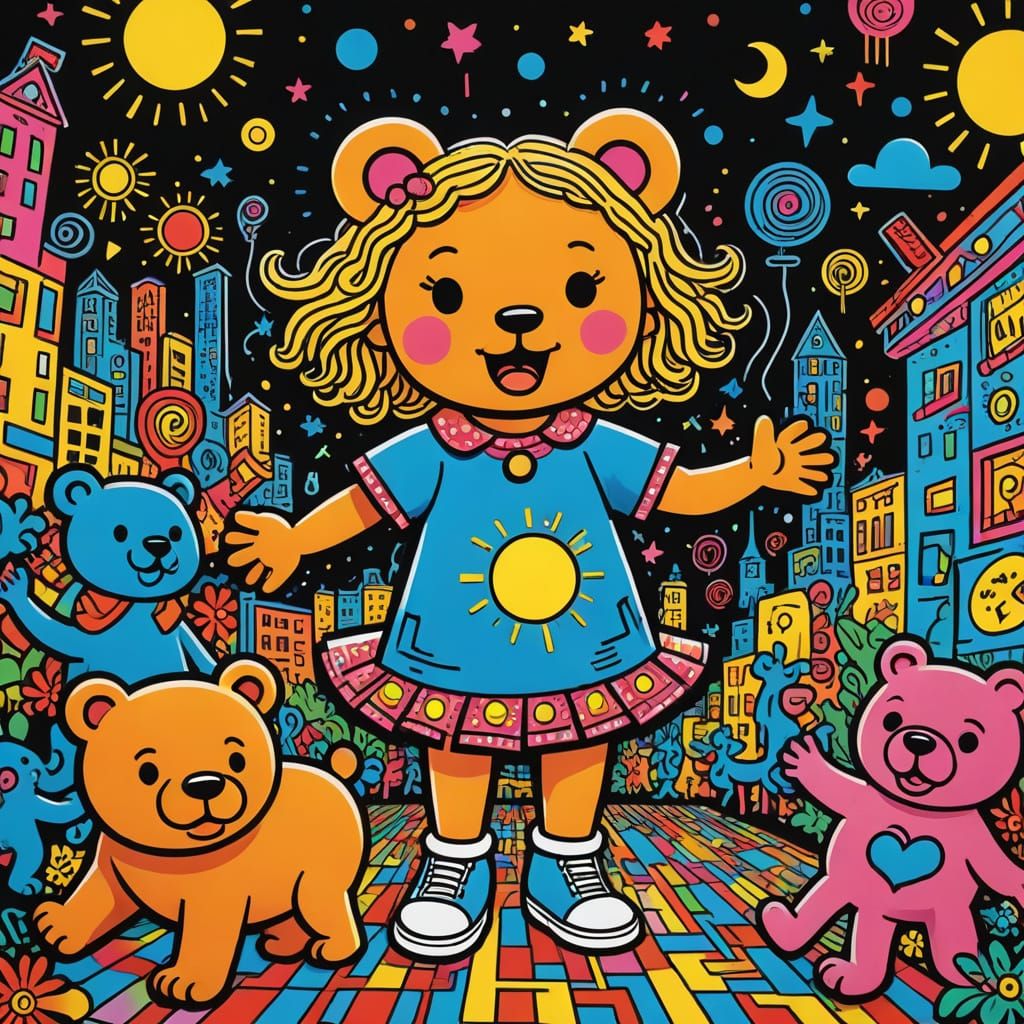 Surreal Club Scene Featuring Goldilocks and the 3 ... - AI Art