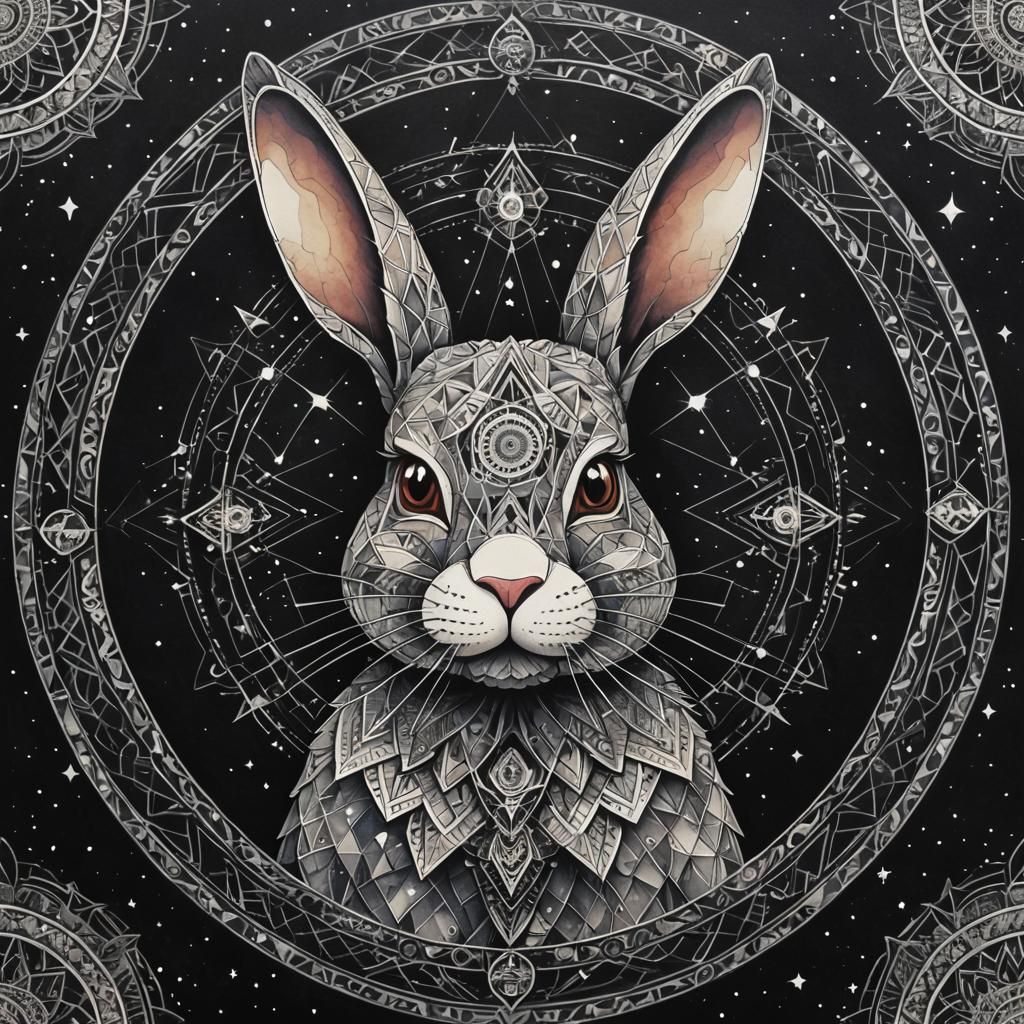 unsettling, disturbing, mysterious, sinister, scary, magical, geometric ...