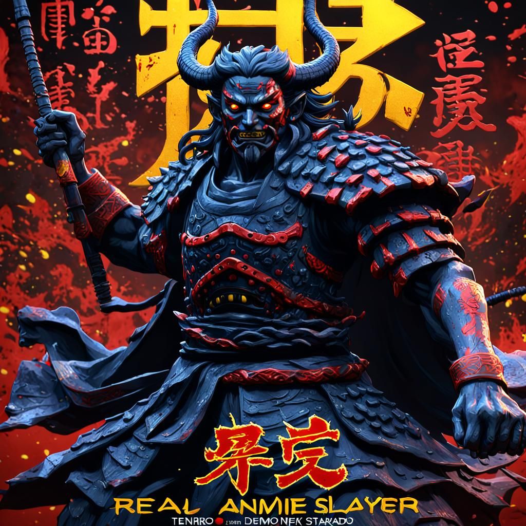 A 3D rendering of the real anime Demon Slayer Tenjiro Kamado, with the ...