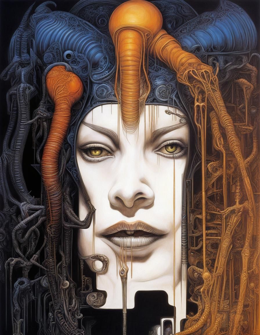 H.R. Giger pop art - AI Generated Artwork - NightCafe Creator