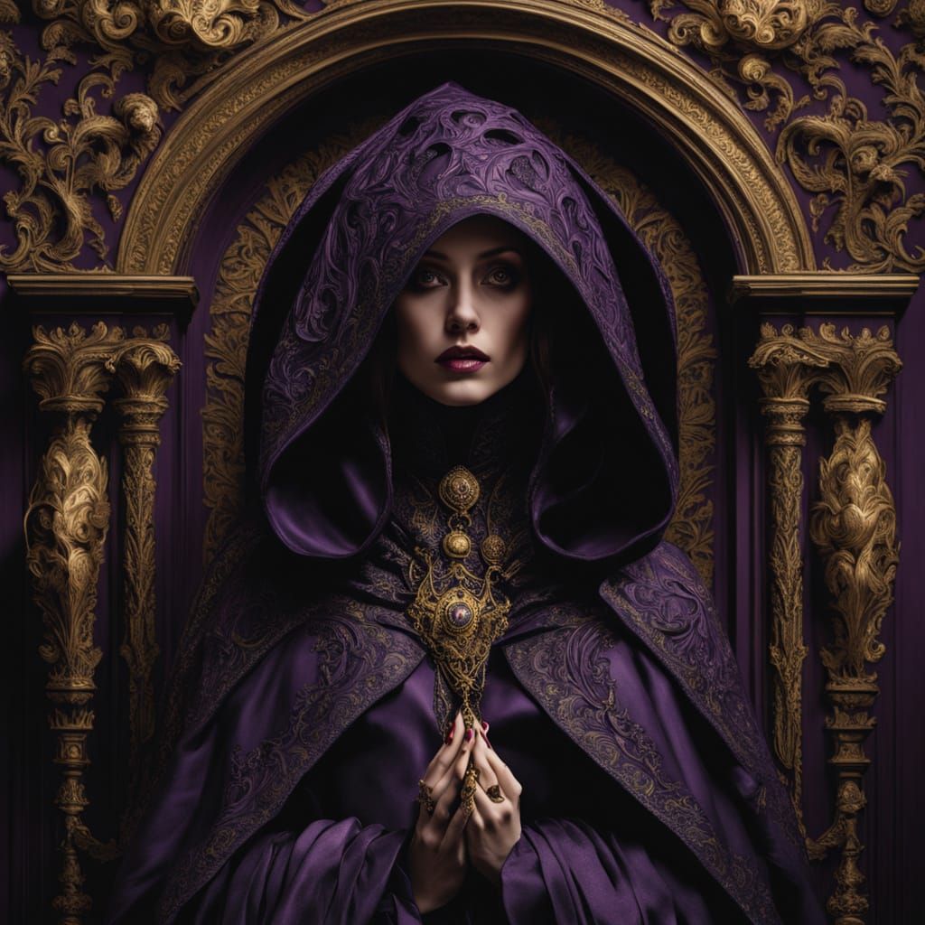 The Dark Mother of Ants in Gothic Oil Painting - AI Art