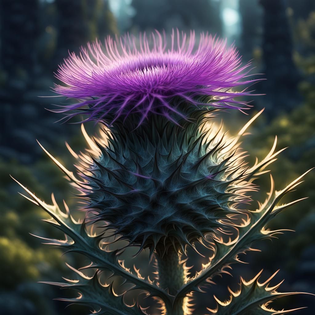 Scottish Thistle. - AI Generated Artwork - NightCafe Creator